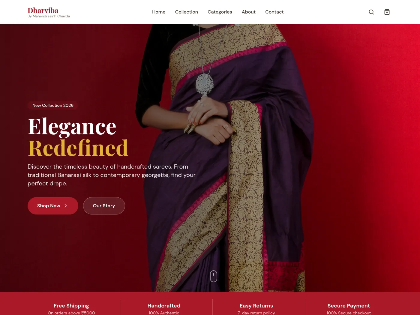 Dharviba Saree Selection