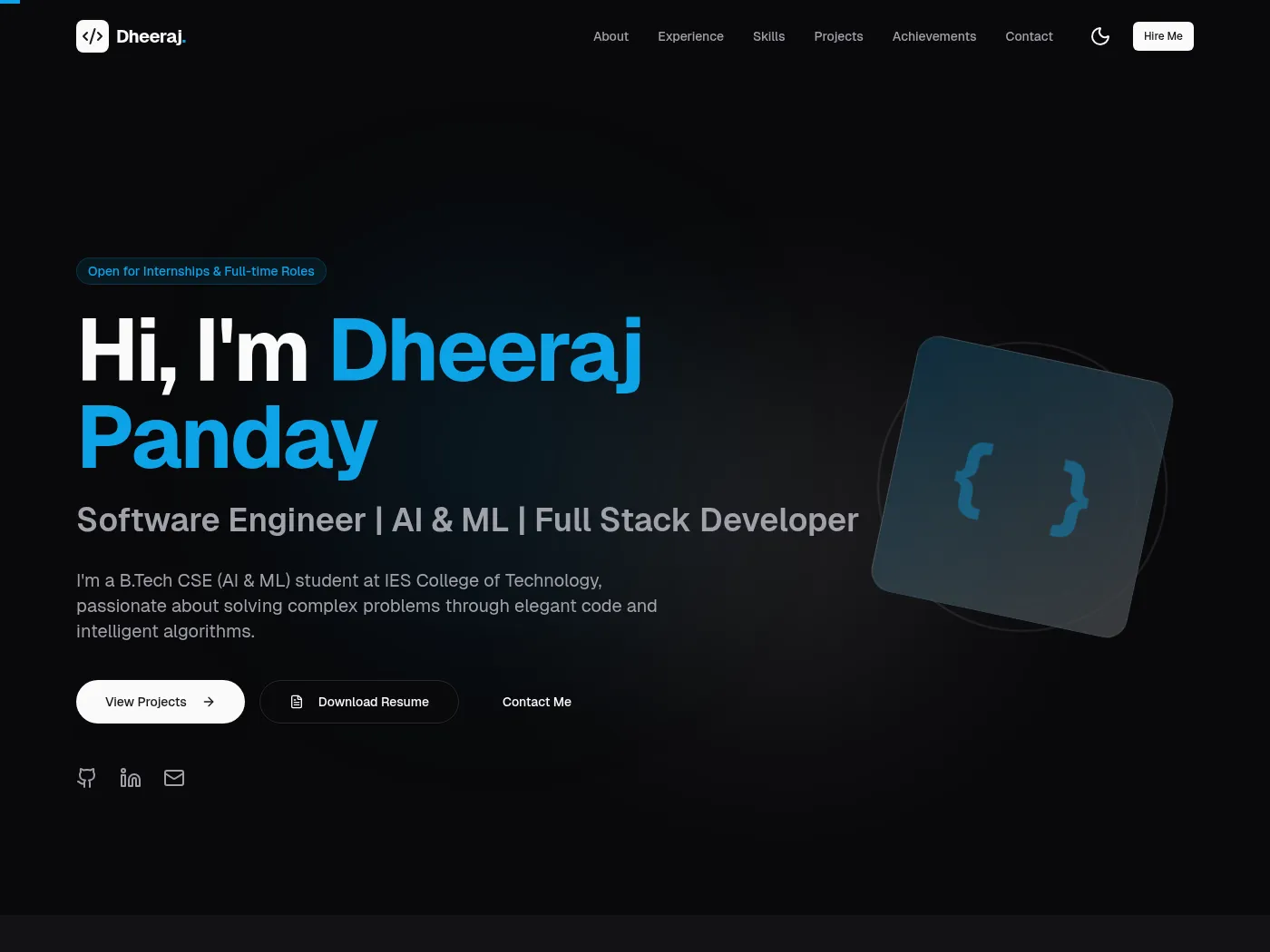 Dheeraj Portfolio Pro