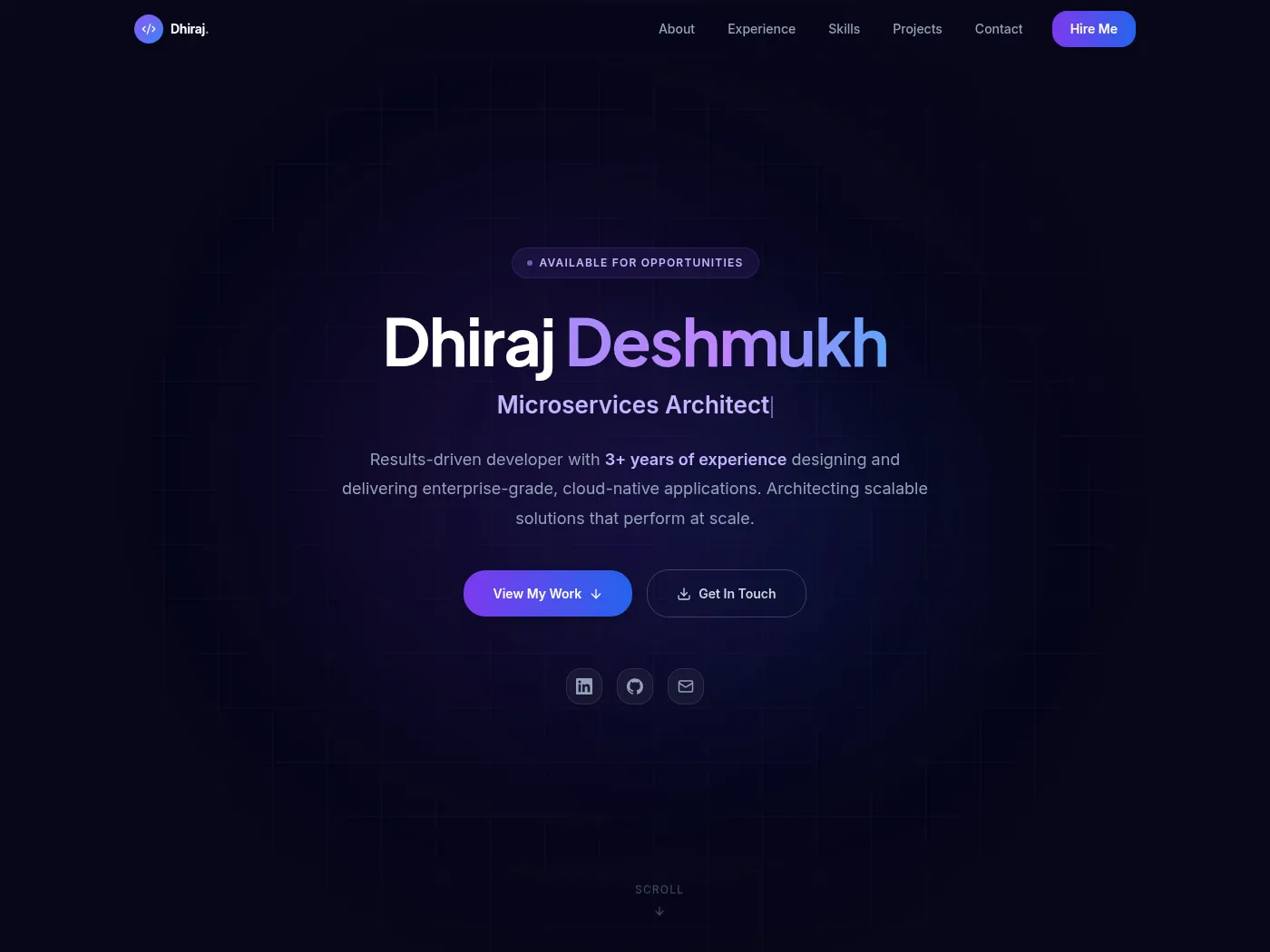 Dhiraj Deshmukh Portfolio