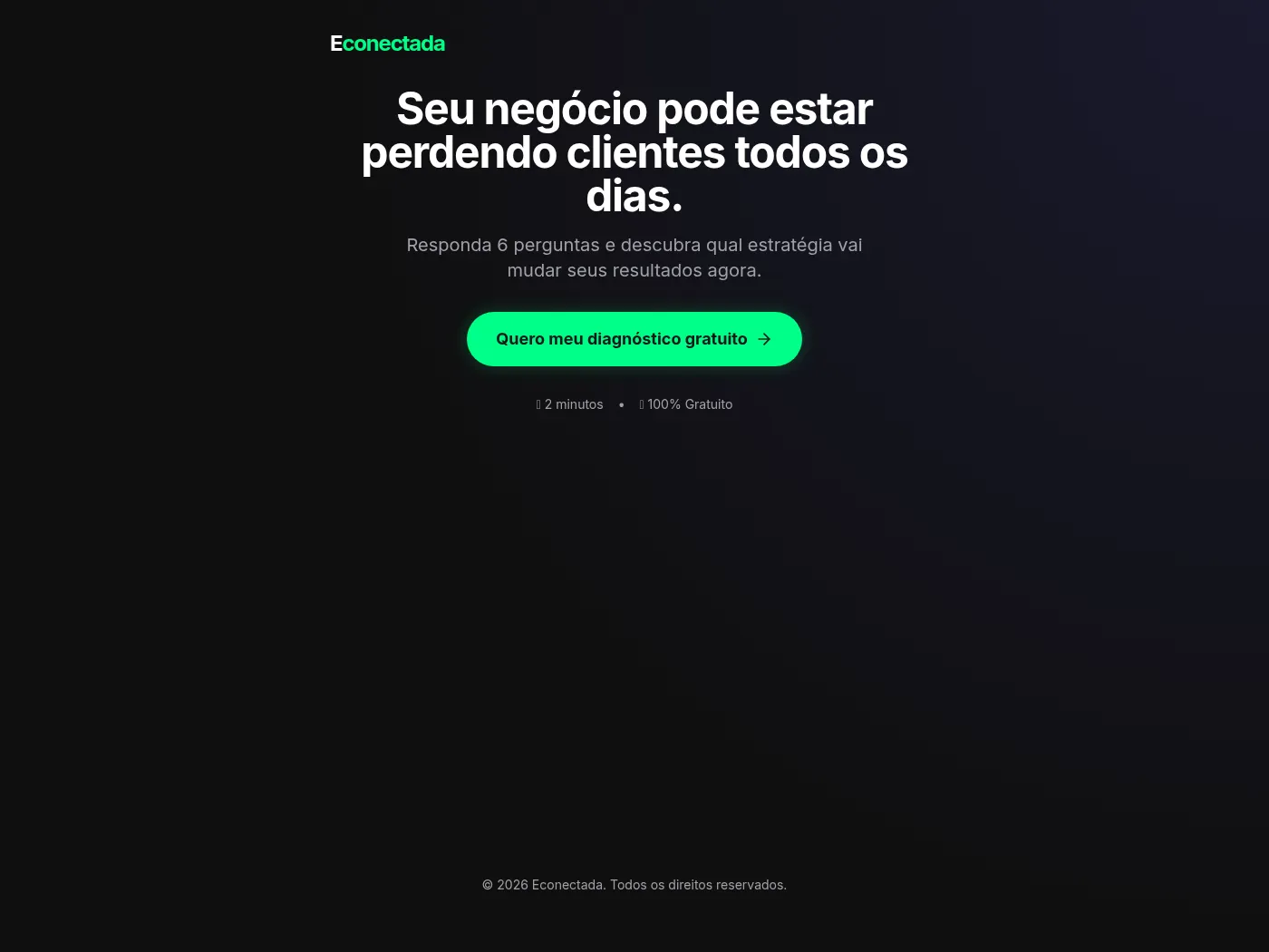 Funil Diagnóstico Econectada