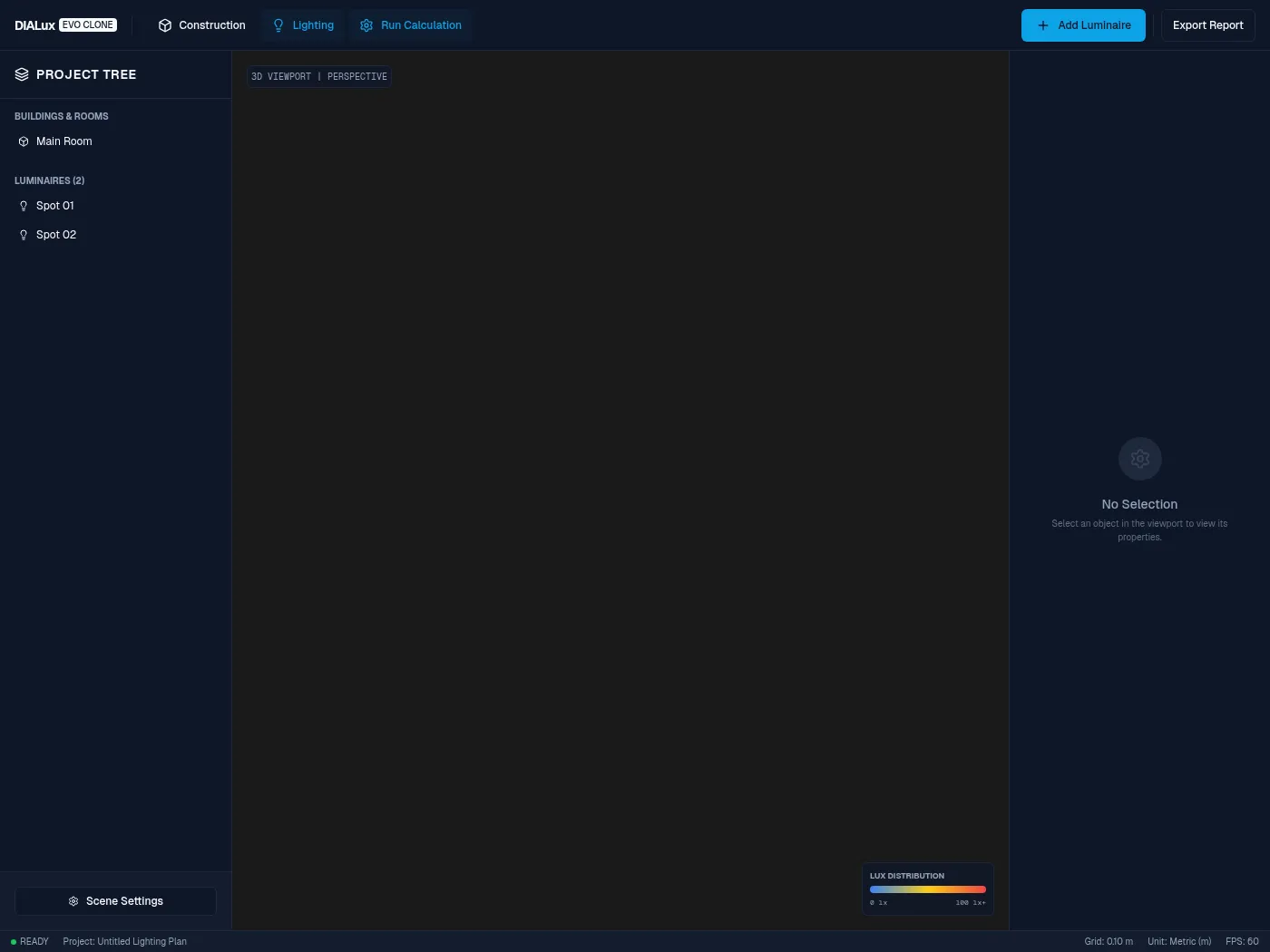 DIALux Evo Web Clone