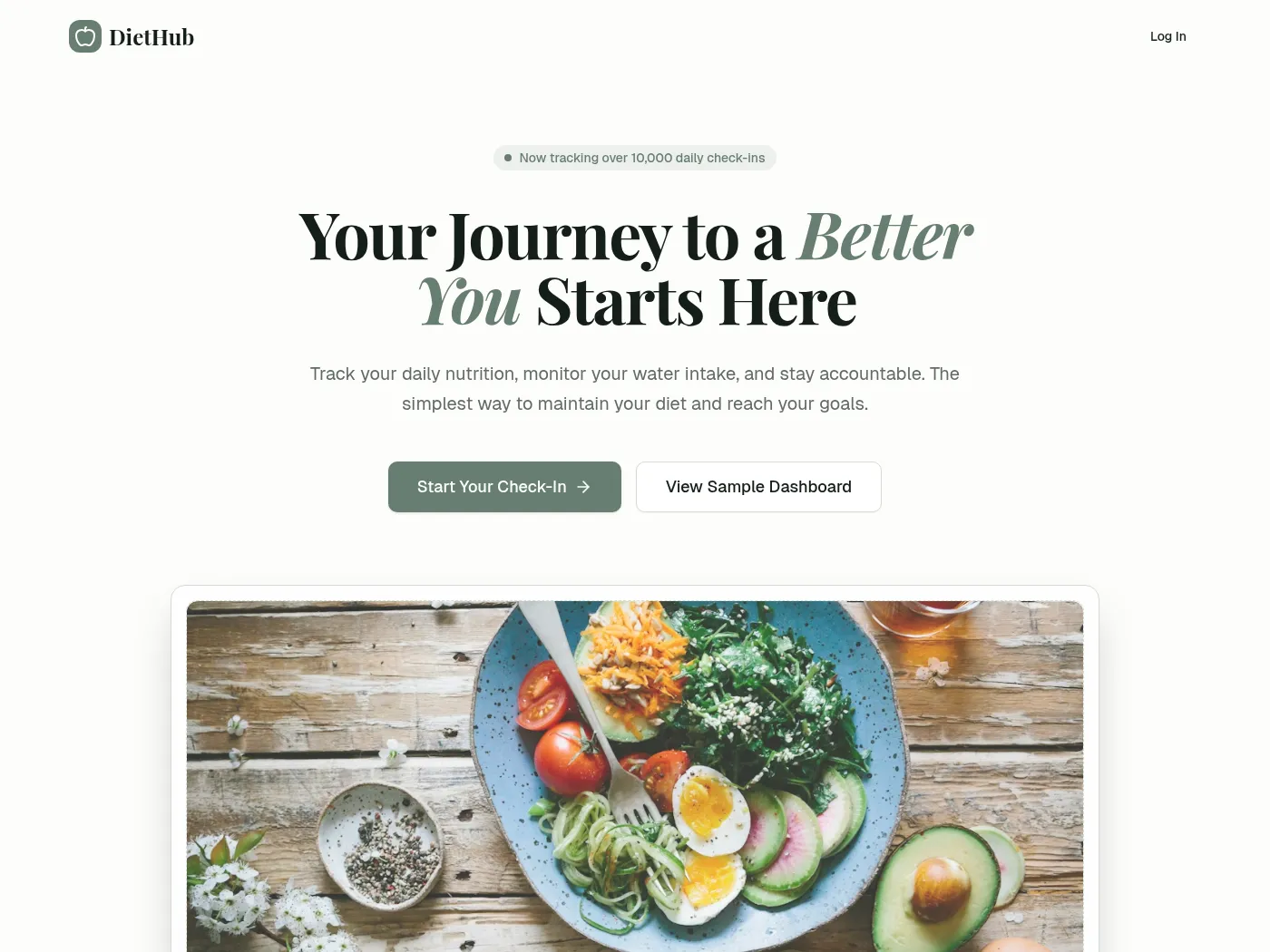 Diet Check-In Hub