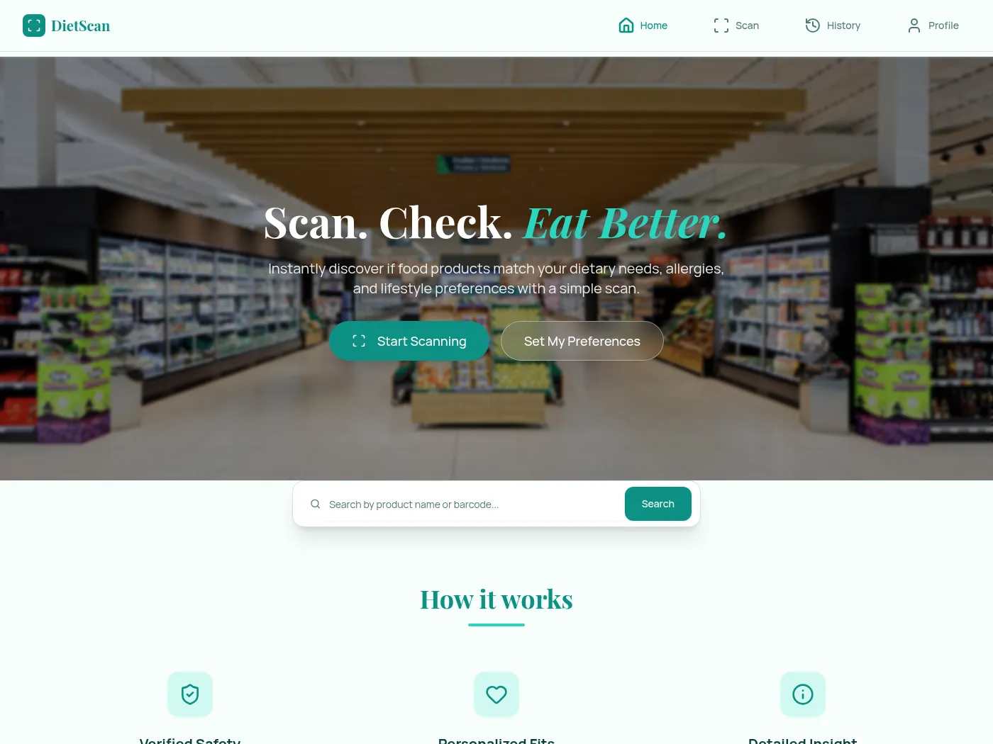 Diet Scan Finder
