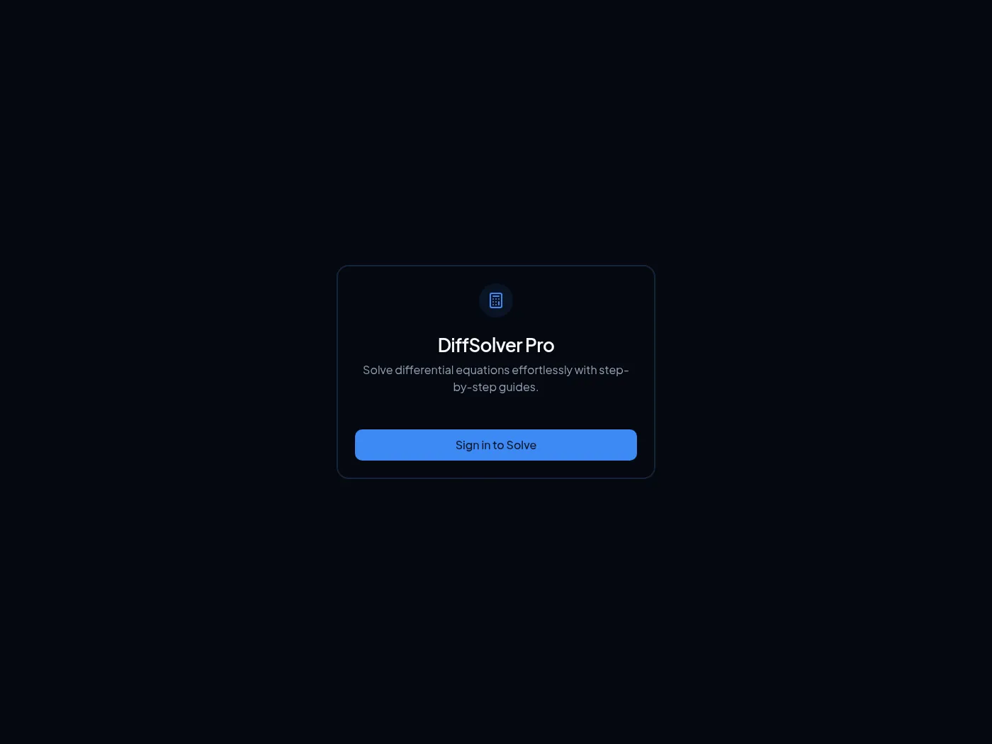 DiffSolver Pro