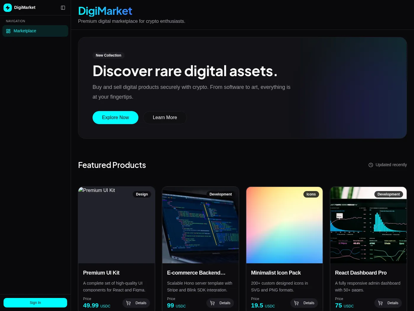 DigiMarket Crypto Shop
