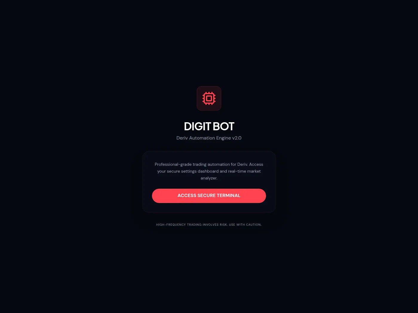 Digit Deriv Bot Settings