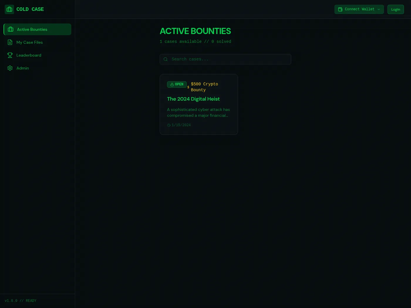 Digital Bounty Mystery App