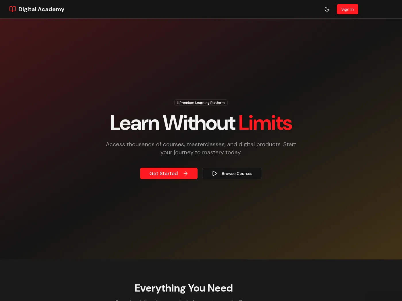 Netflix-Style Digital Academy