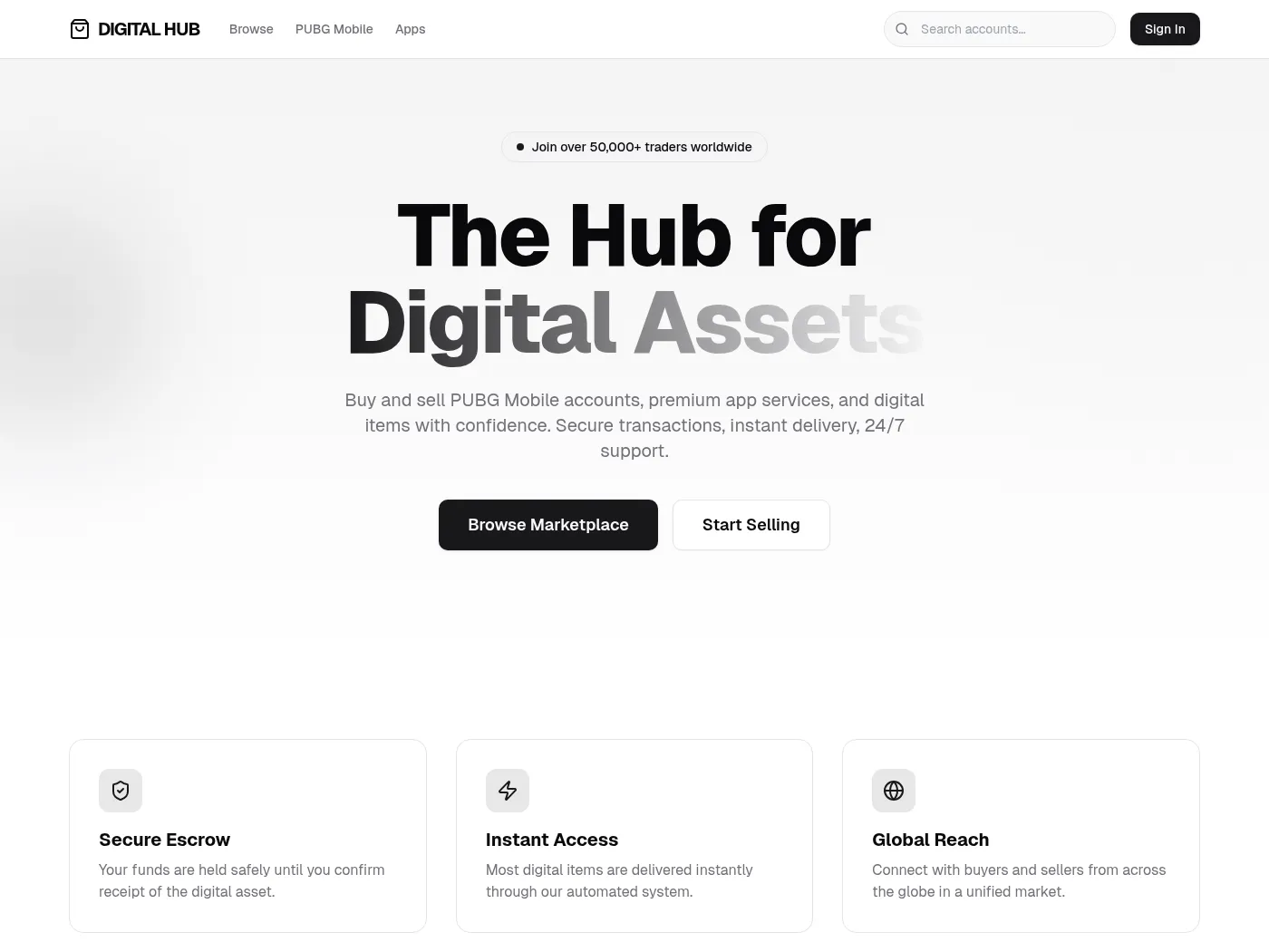 Digital Marketplace Hub