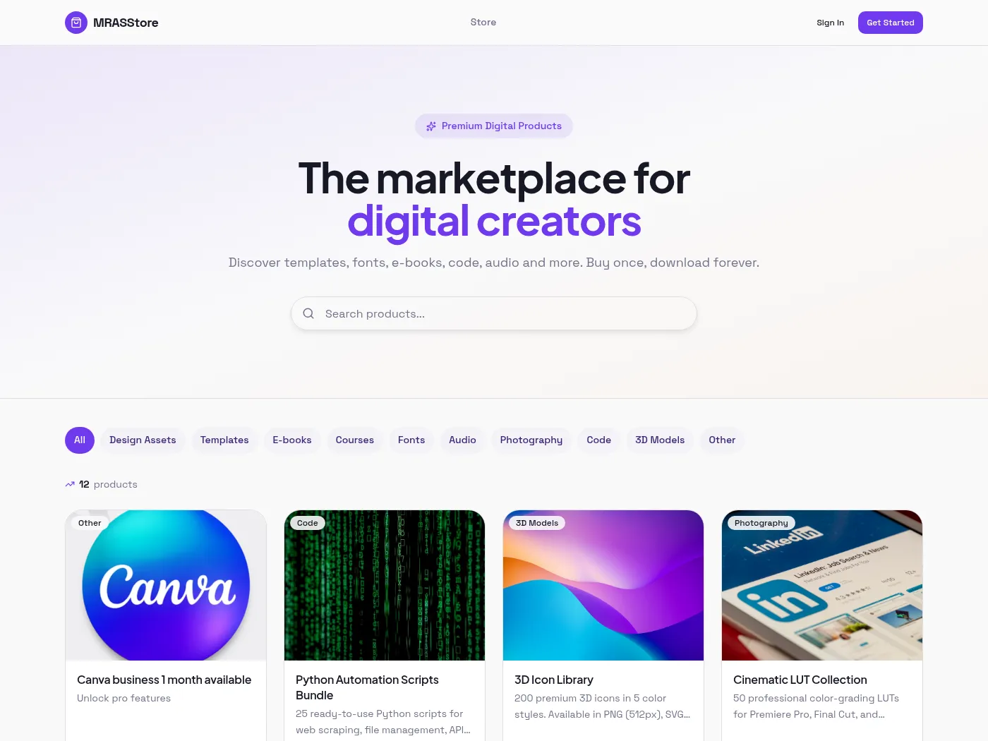 Digital Goods Marketplace