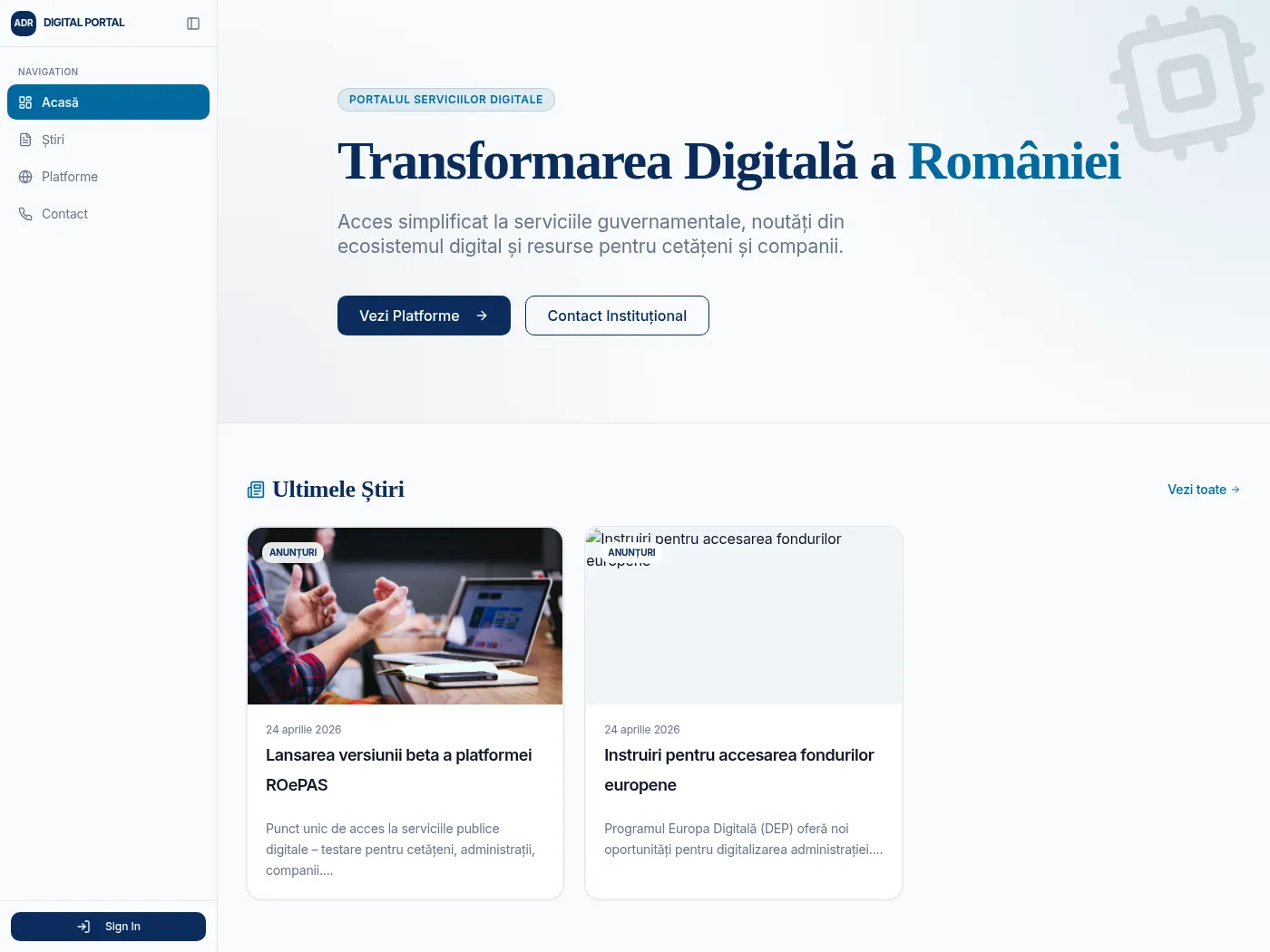 Romanian Digital Services Portal
