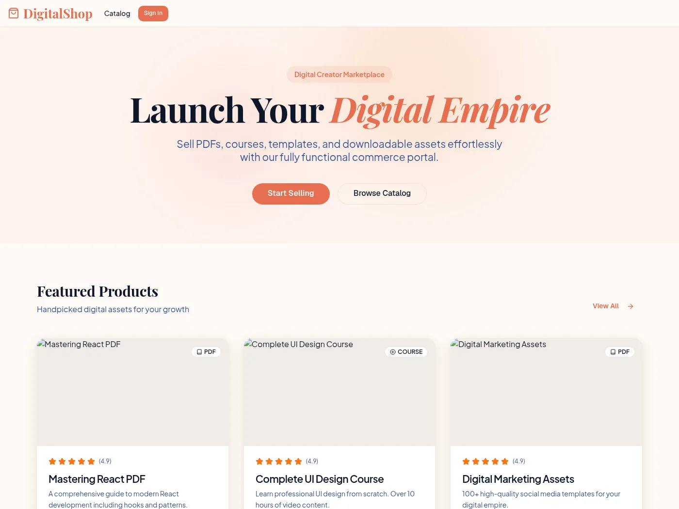 Digital Shop Portal