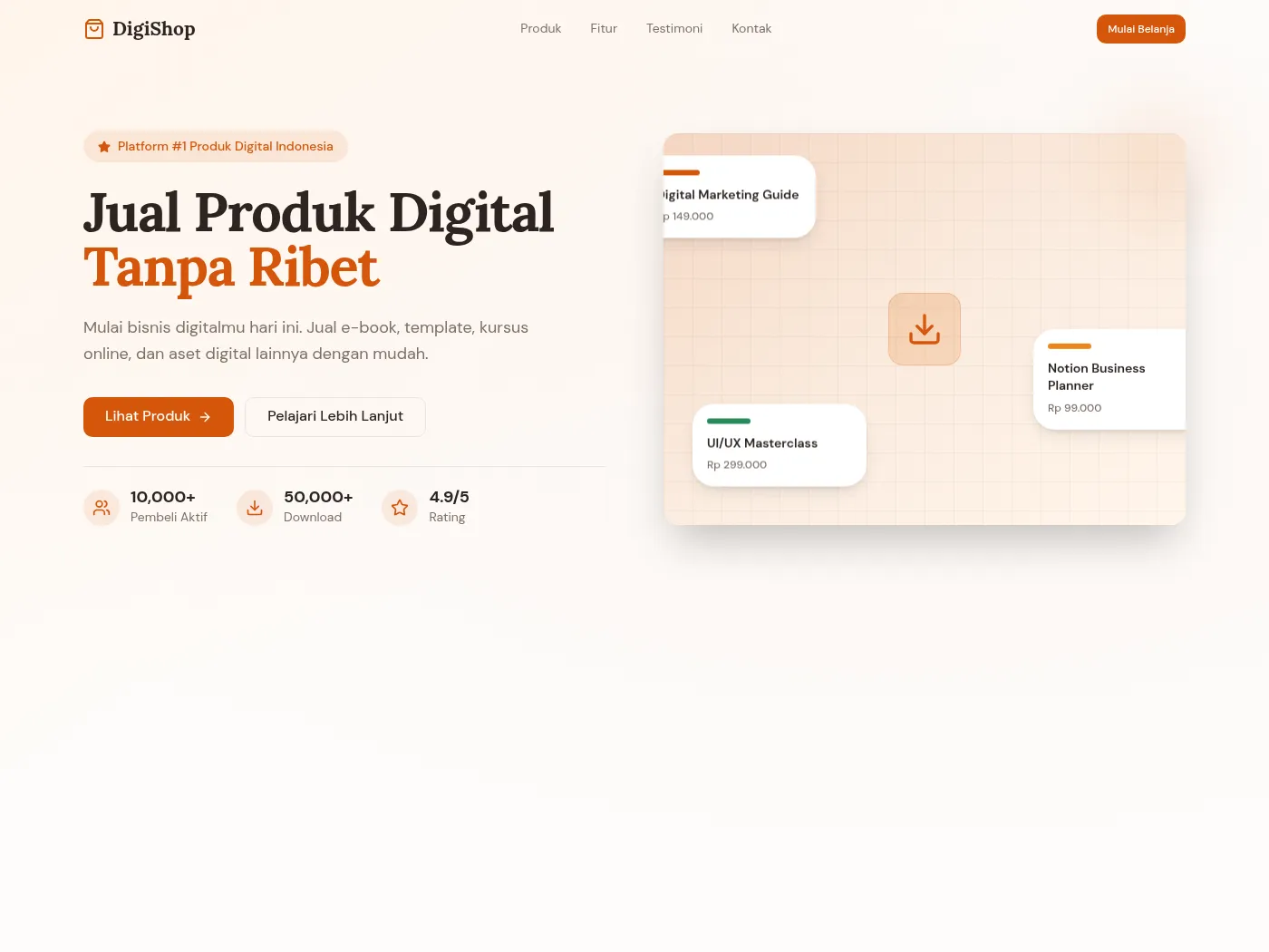 DigiShop Landing Page