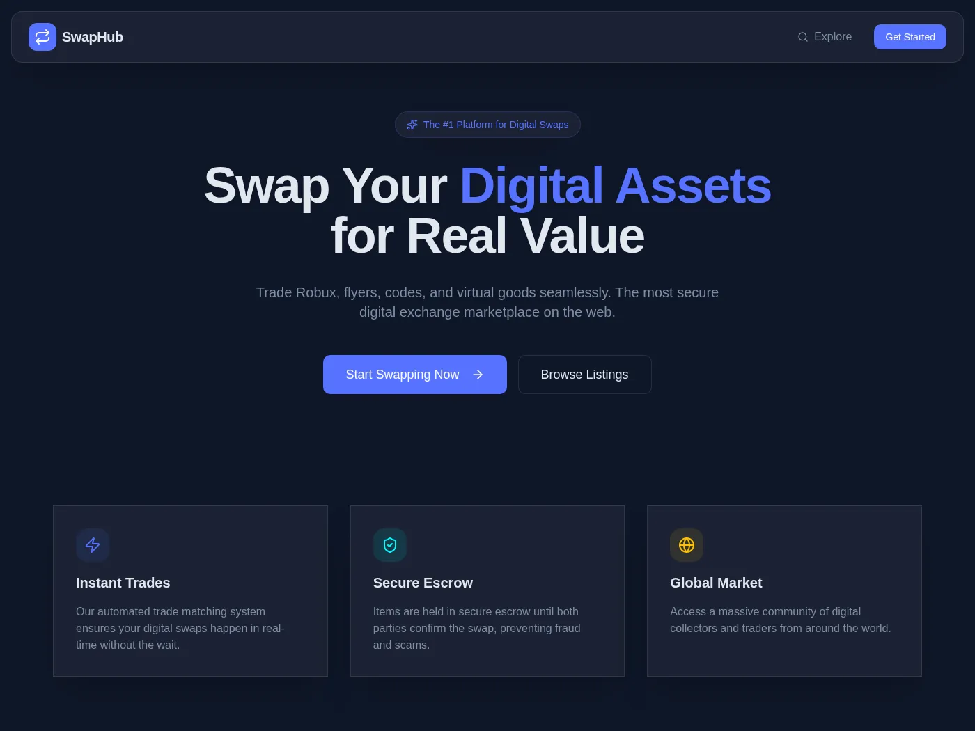 SwapHub Digital Exchange
