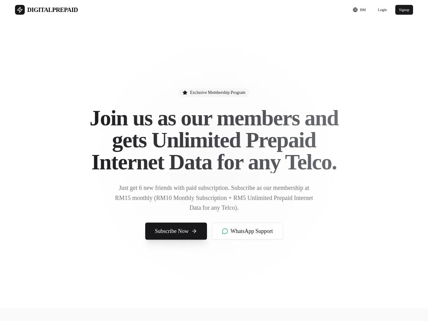 DigitalPrepaid Membership Hub