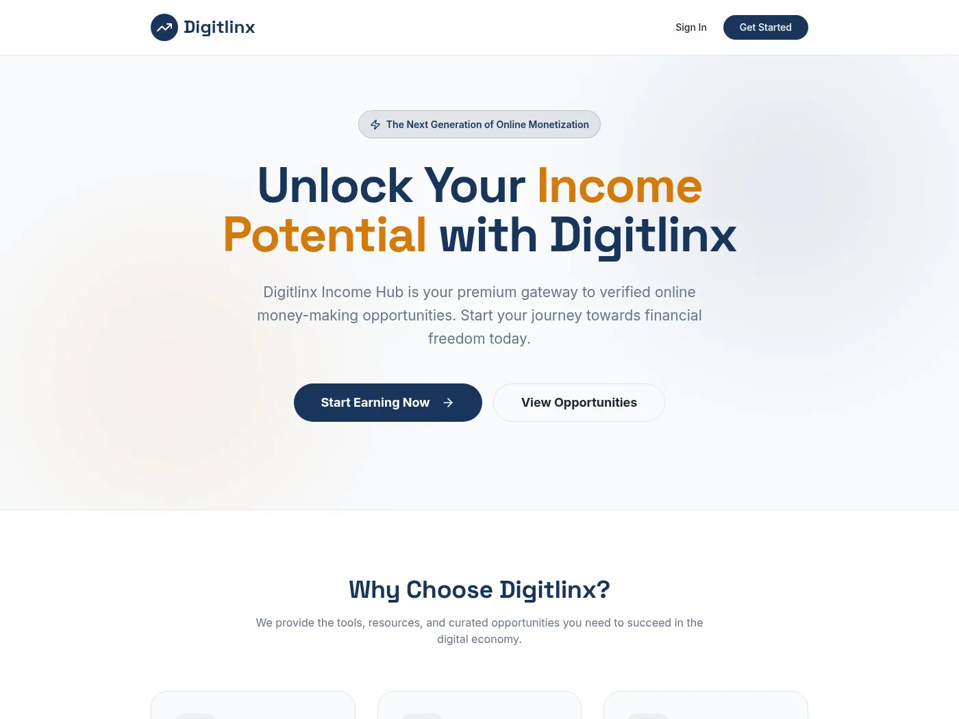 Digitlinx Income Hub
