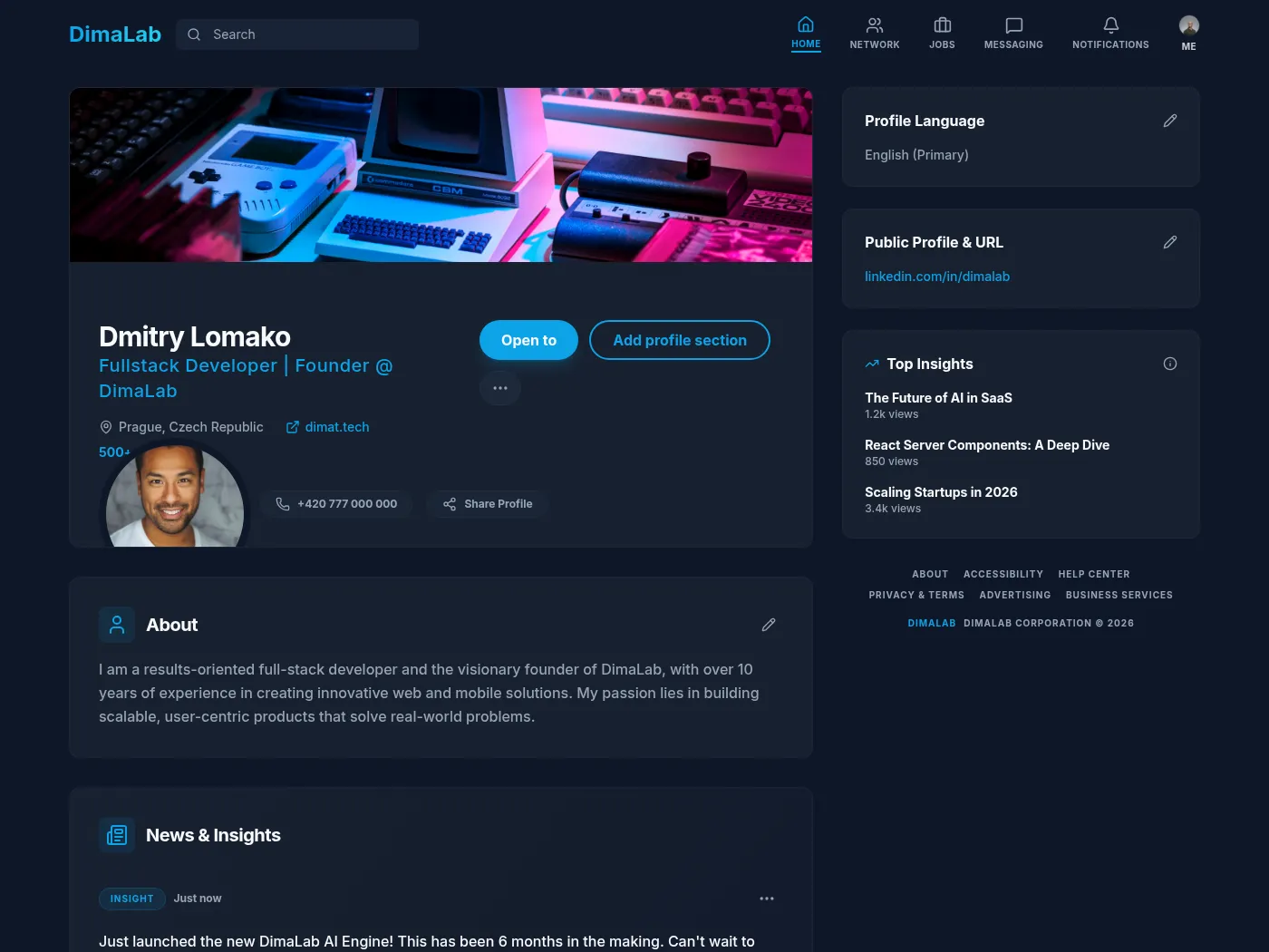 DimaLab Portfolio Page