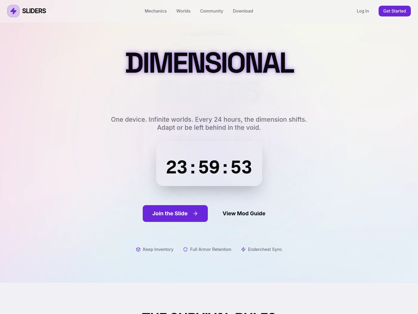 Dimensional Sliders Survival