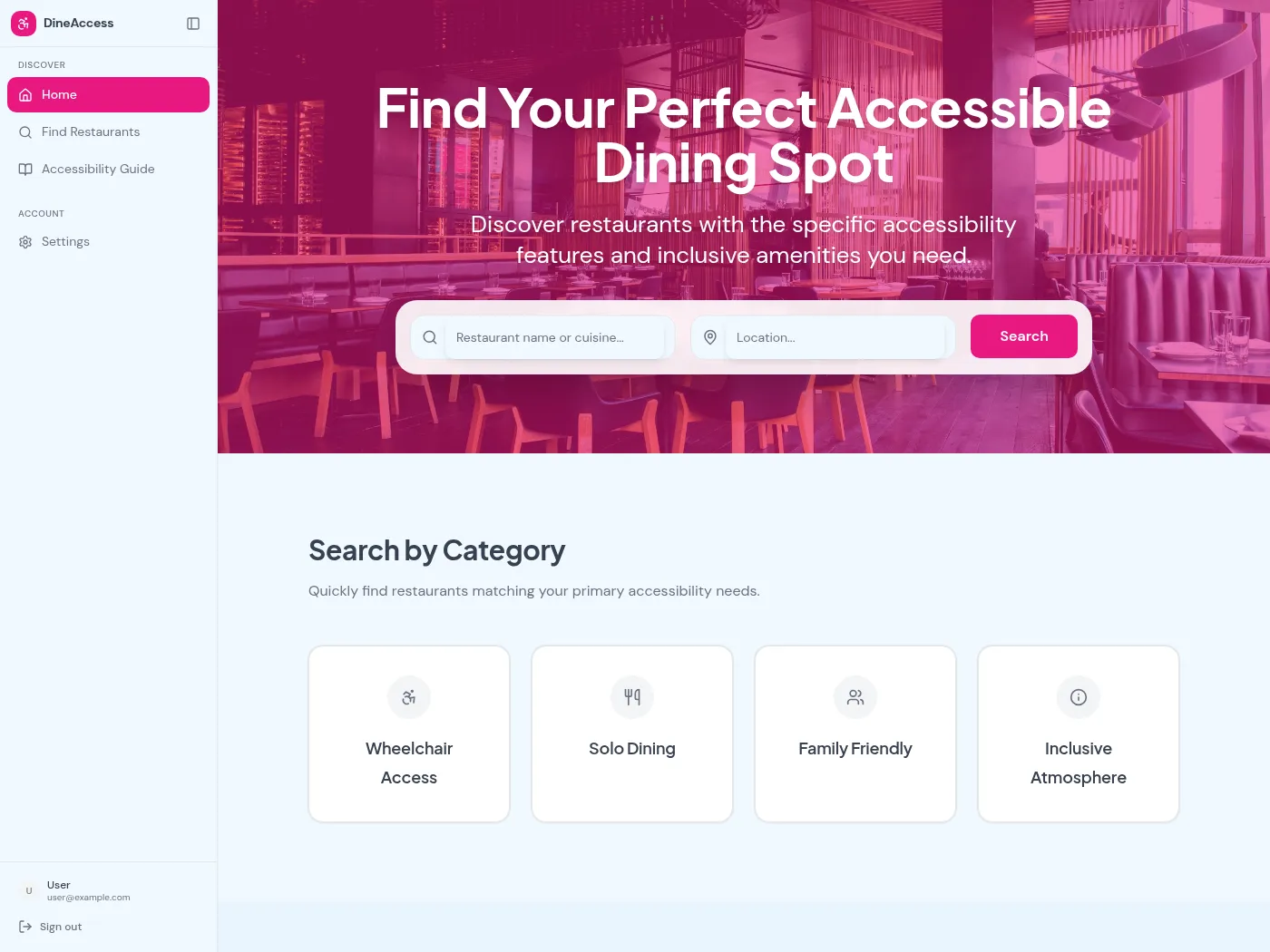 DineAccess Finder