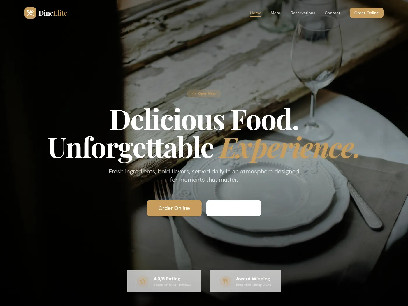 DineElite Website