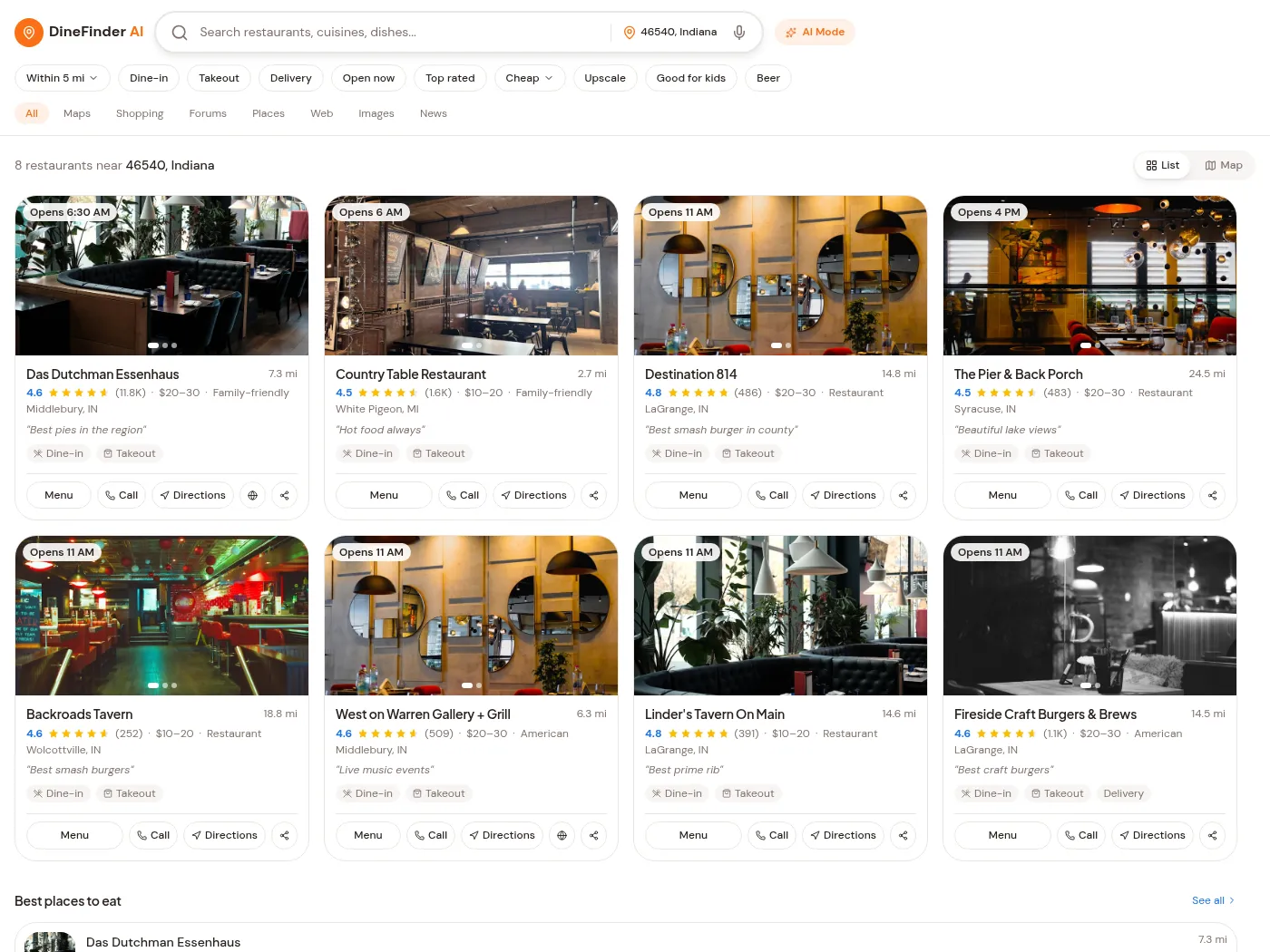 DineFinder AI Web
