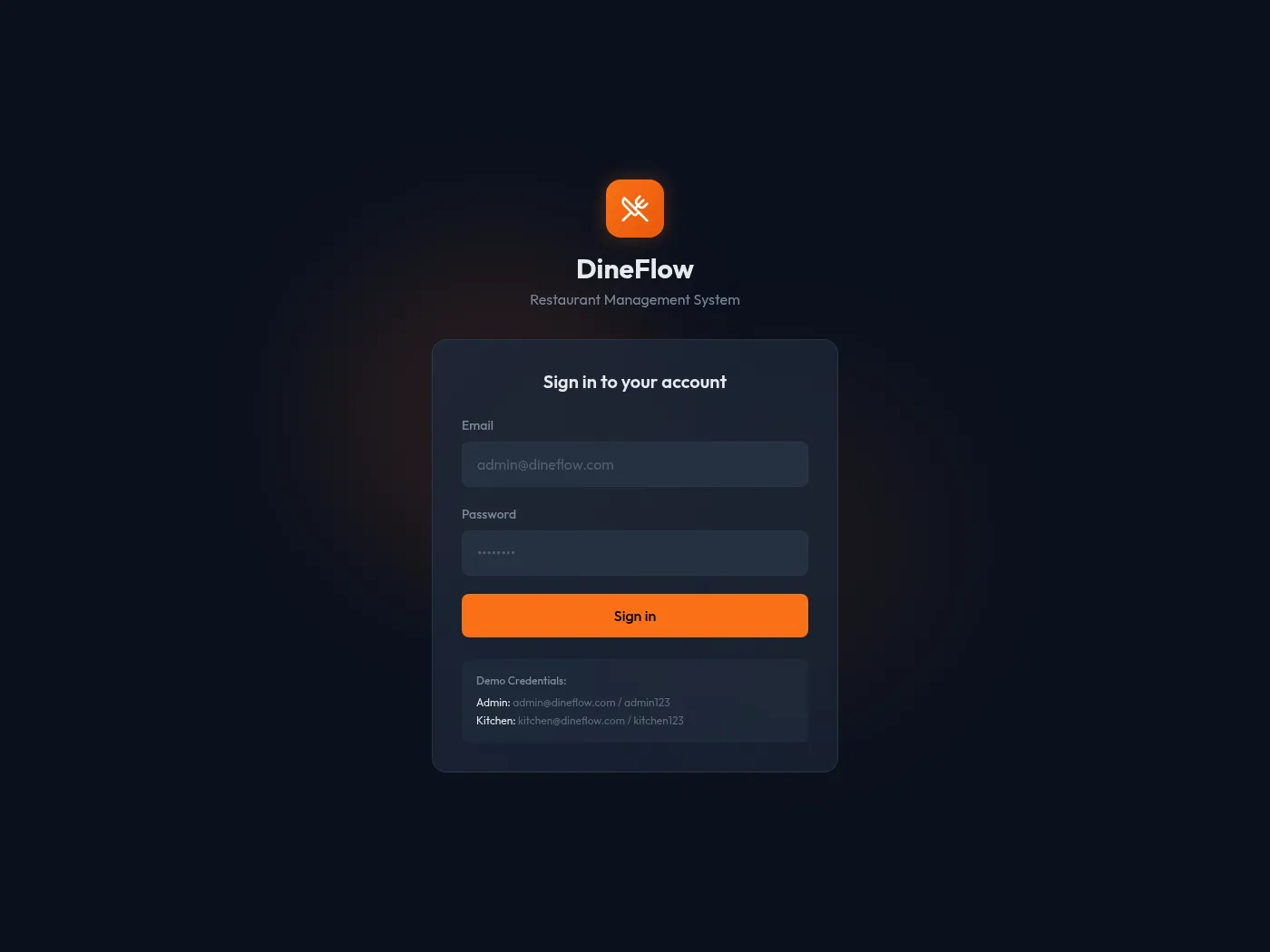 DineFlow Manager