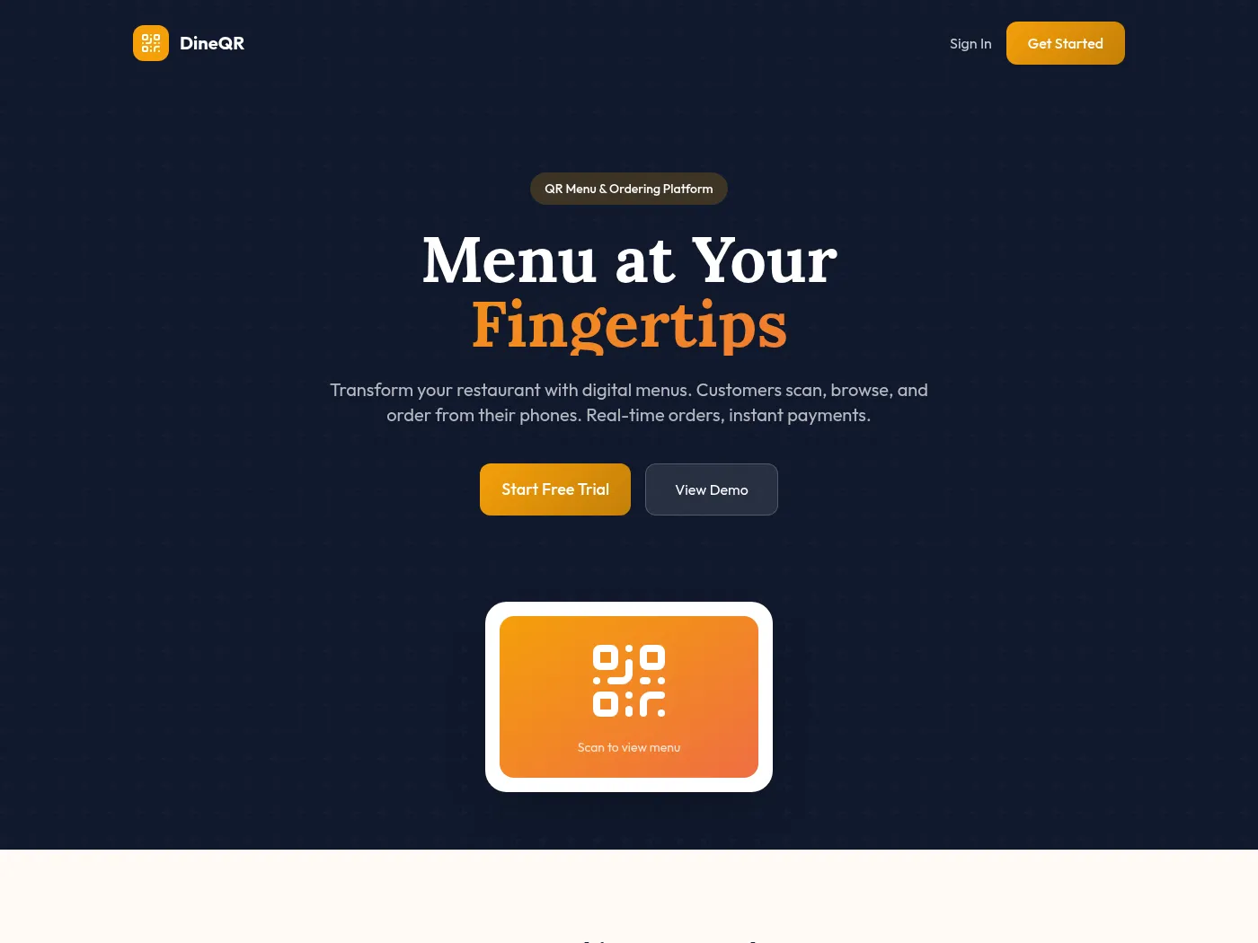DineQR SaaS Platform