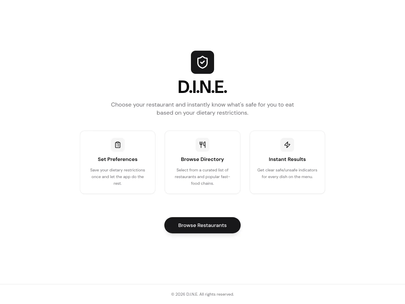 DineSafe Scanner