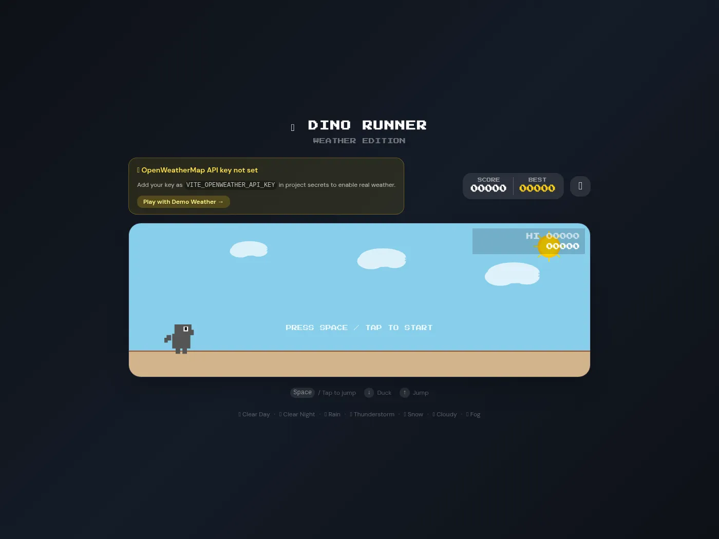 Dino Weather Runner