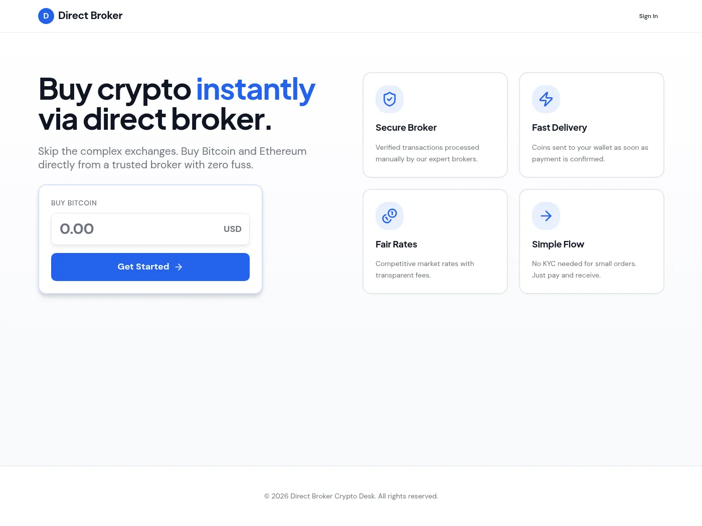 Direct Broker Crypto Desk