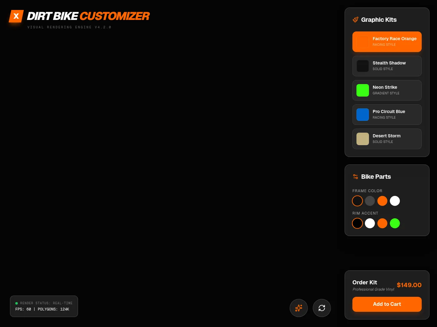 3D Dirt Bike Customizer