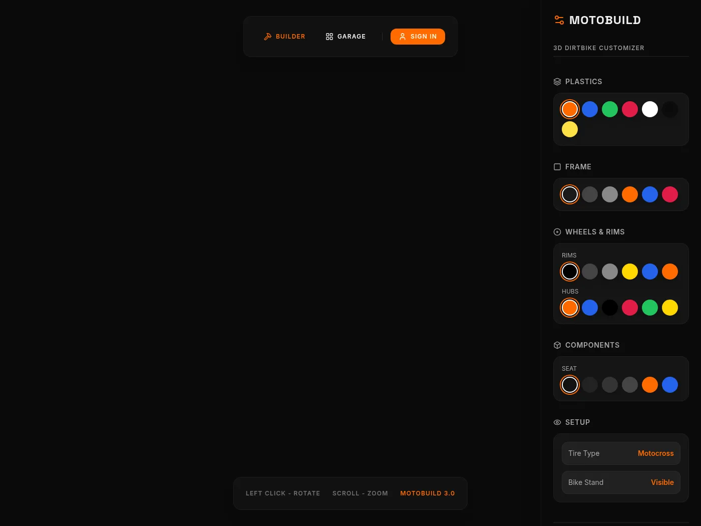 Dirtbike Customizer Game