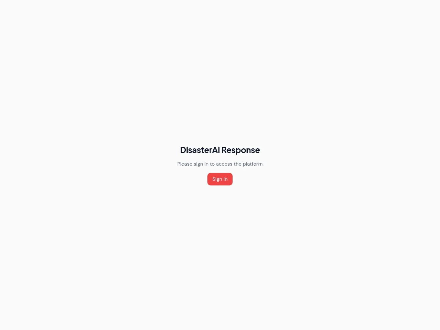 DisasterAI Response System