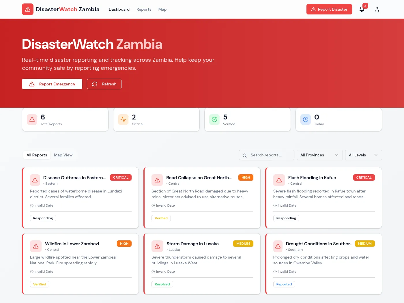 DisasterWatch Zambia