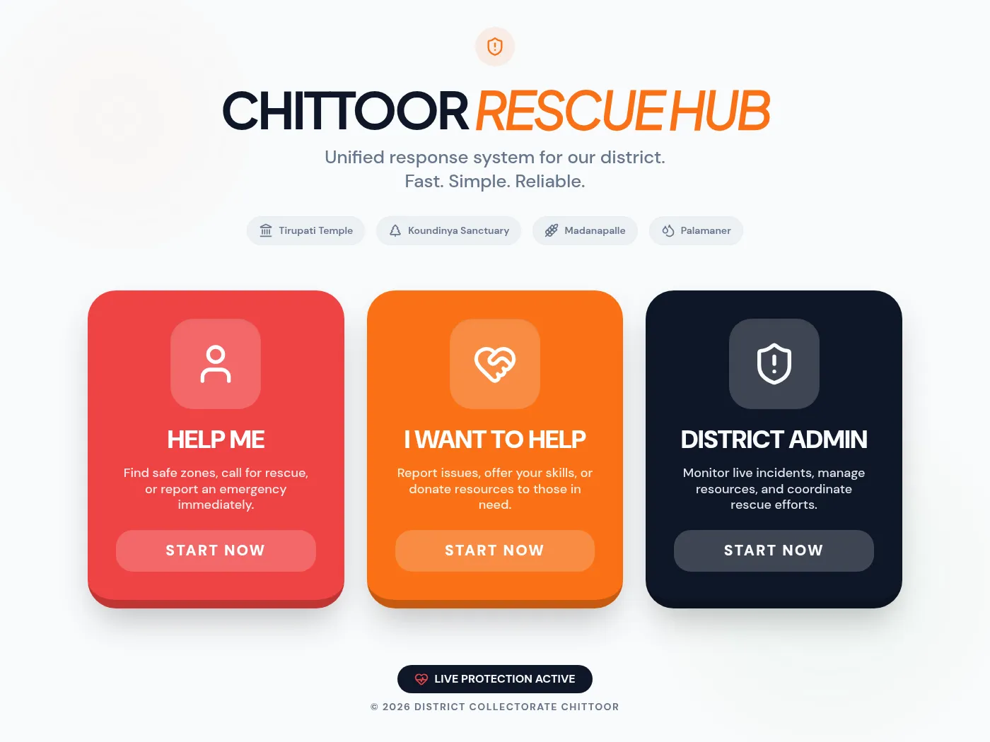 Chittoor Disaster Response Hub