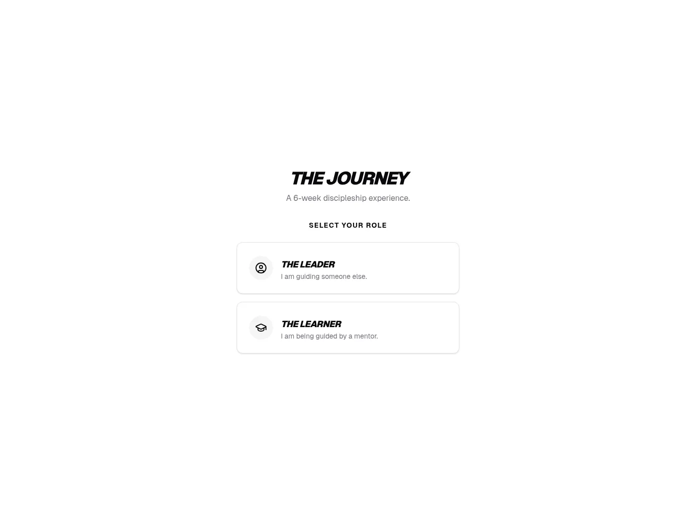 Discipleship Journey App