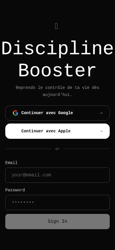Discipline Booster App