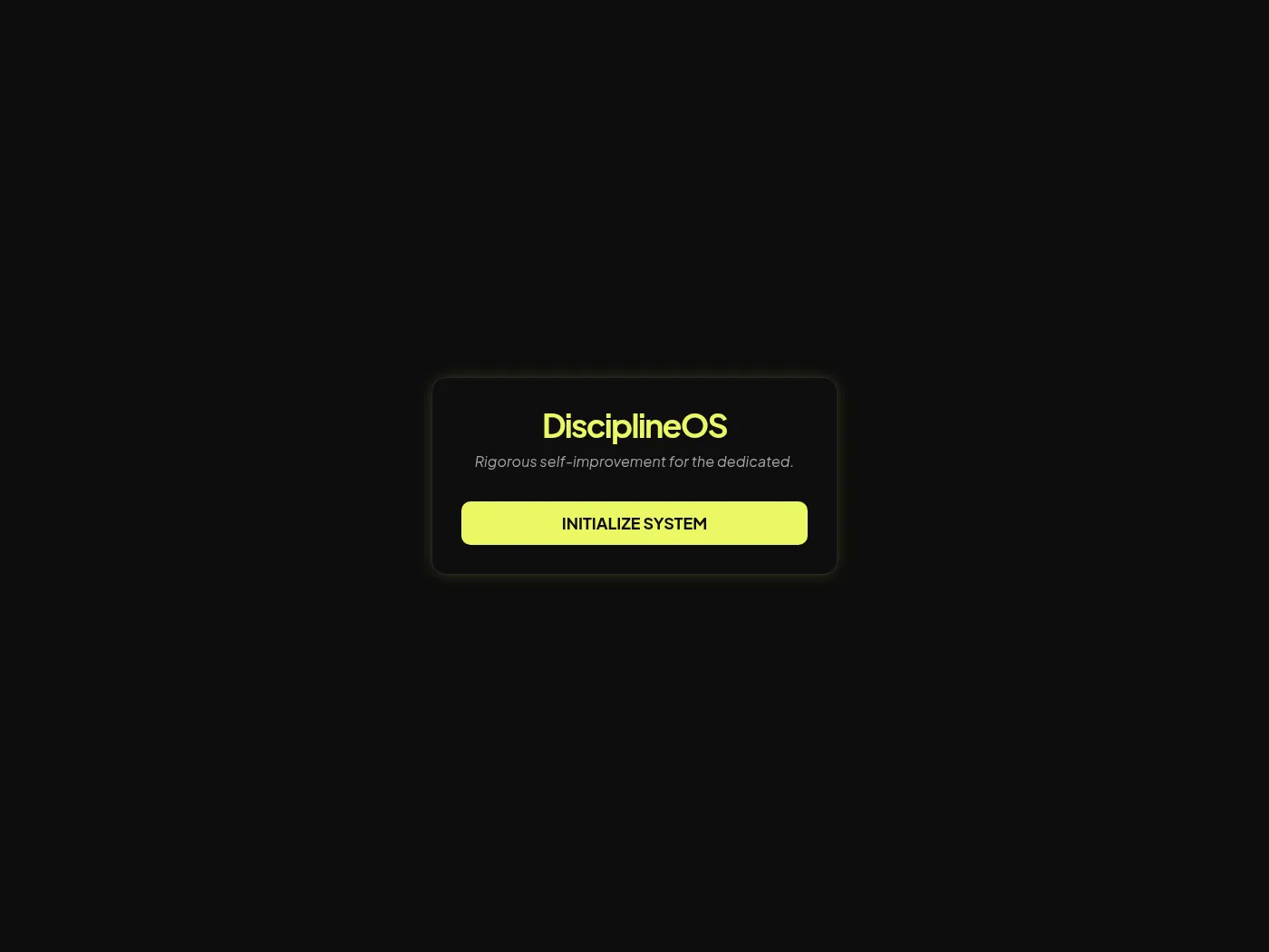 DisciplineOS Habit Suite