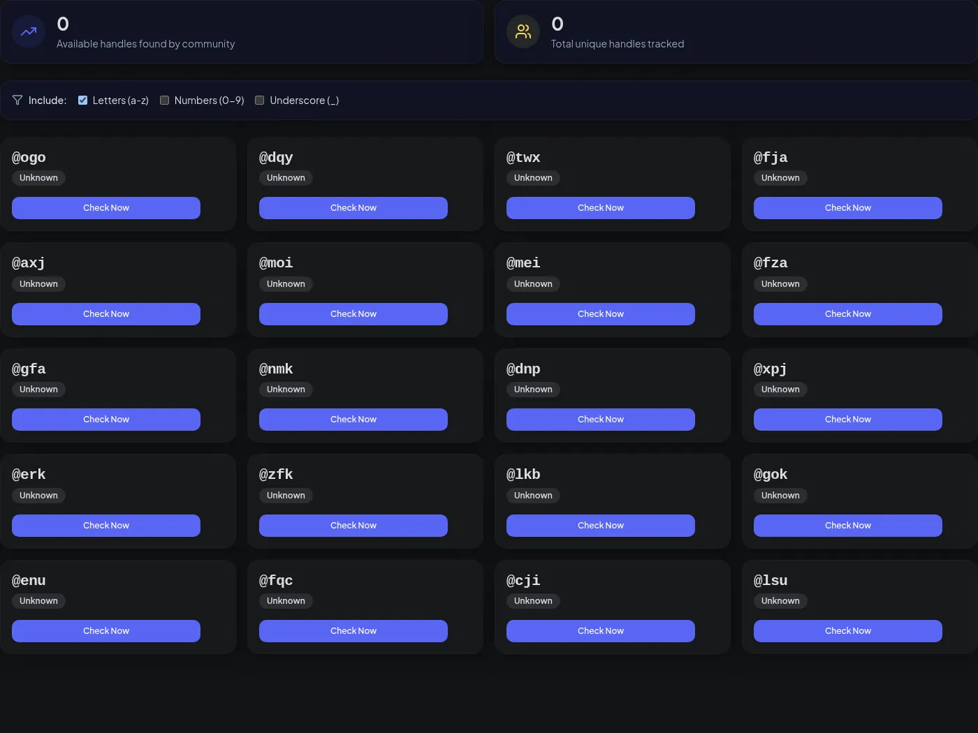 Discord 3-Letter Finder