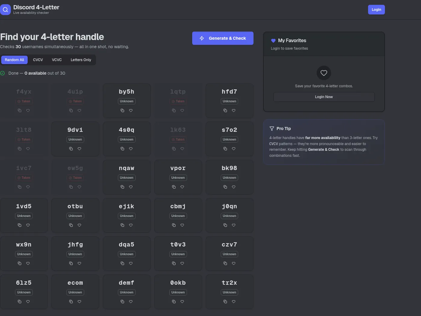 Discord 3-Letter Finder (Remix)
