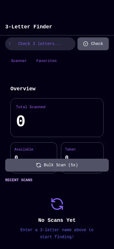 3 Letter Discord Finder