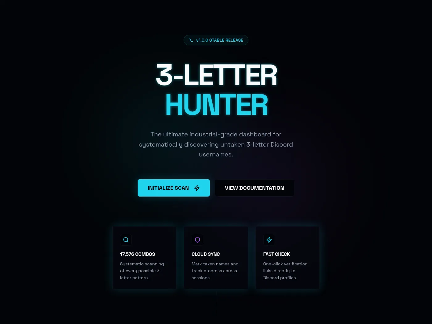 Discord 3-Letter Finder