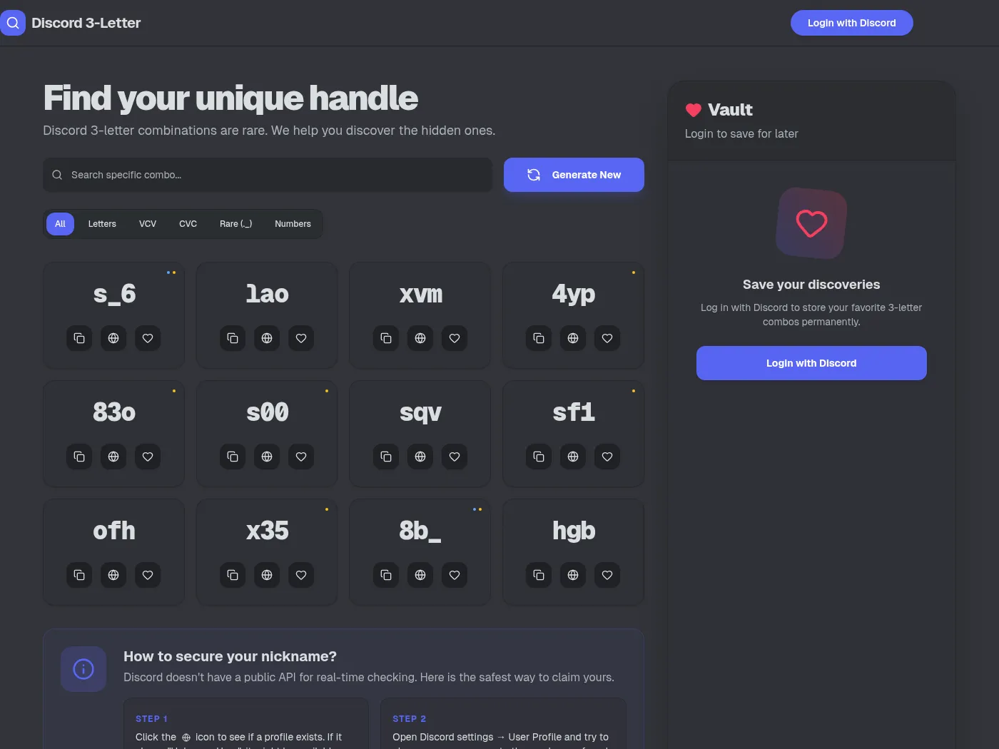 Discord 3-Letter Finder (Remix)