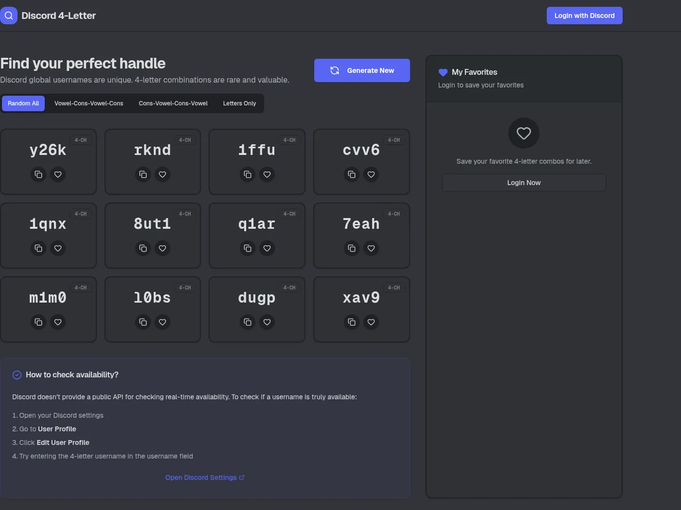 Discord 3-Letter Finder (Remix)