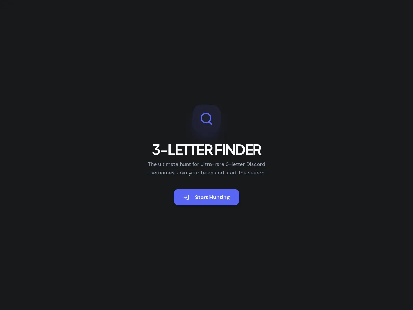 Discord 3-Letter Finder