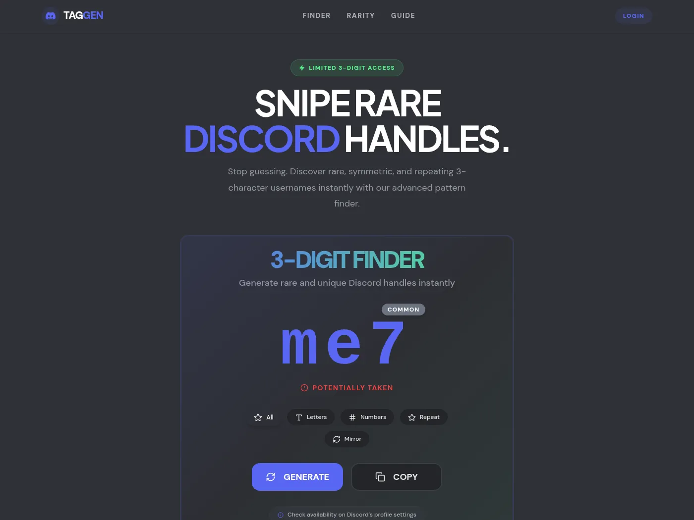 Discord 3-Digit Finder