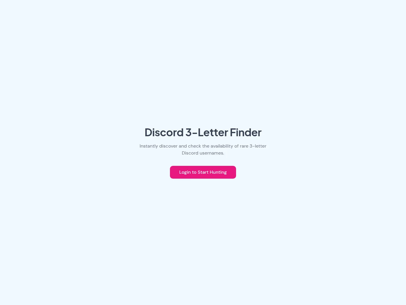 Discord 3-Letter Finder