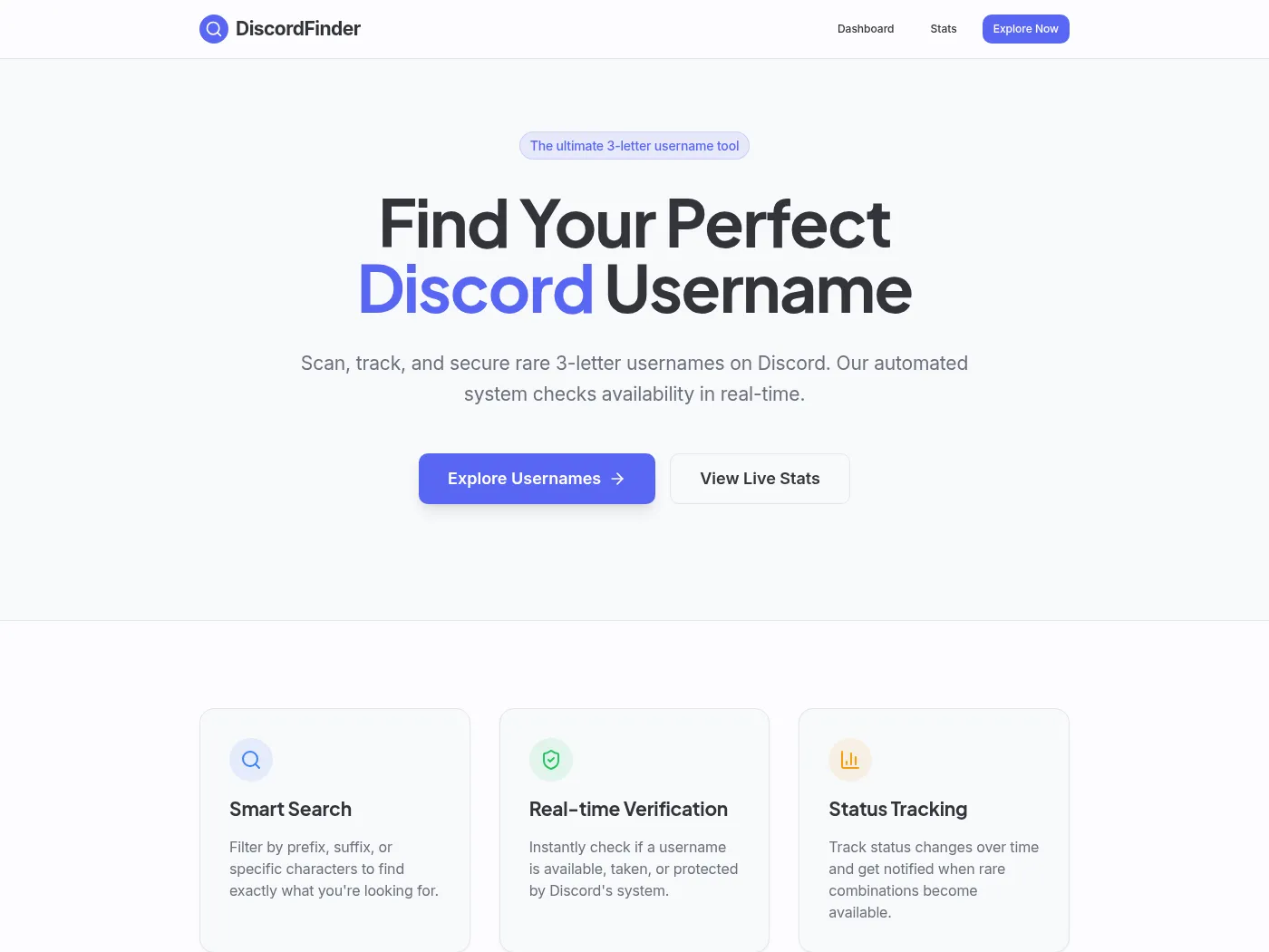 Discord 3-Letter Finder