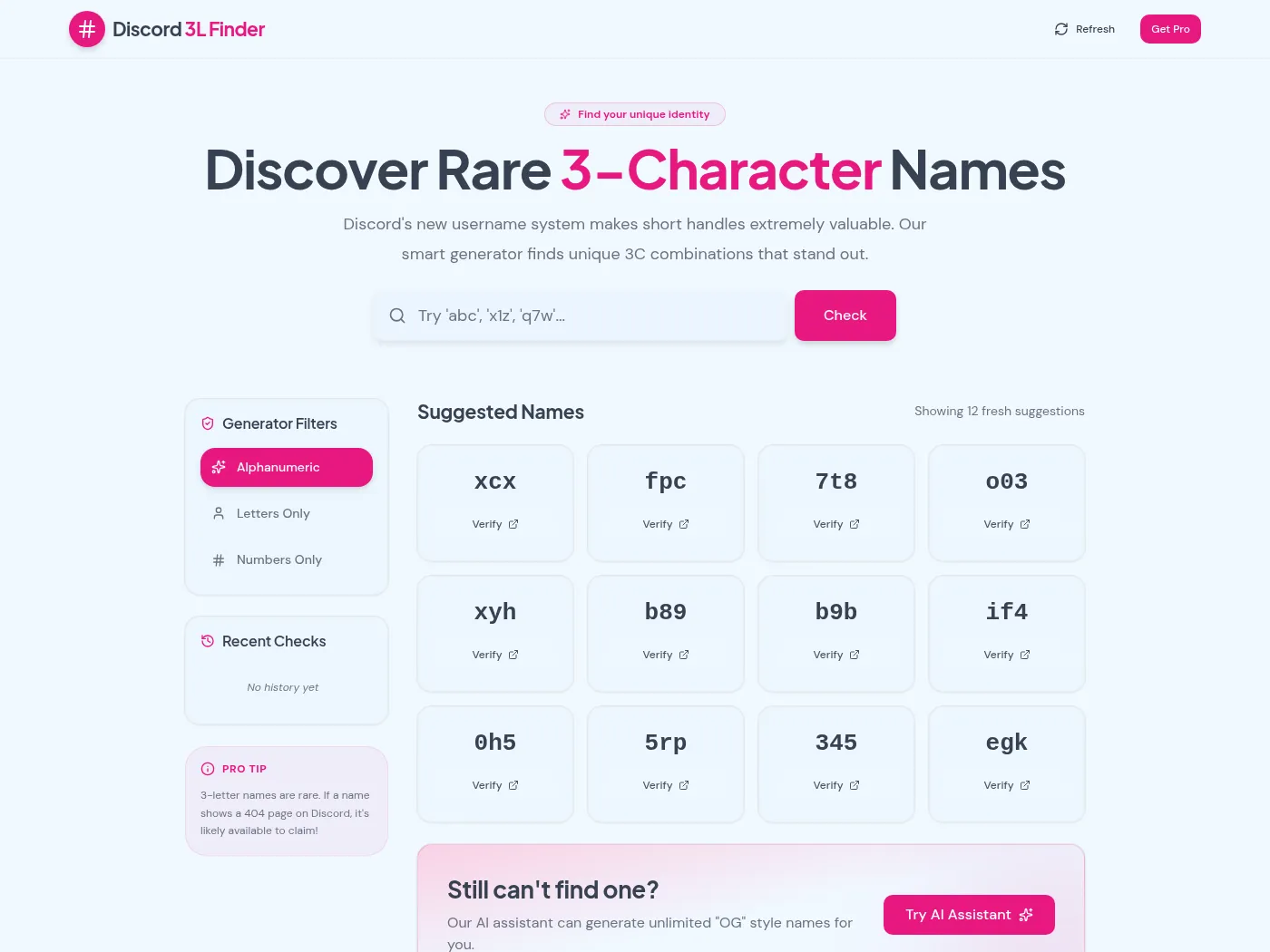 Discord 3L Name Finder