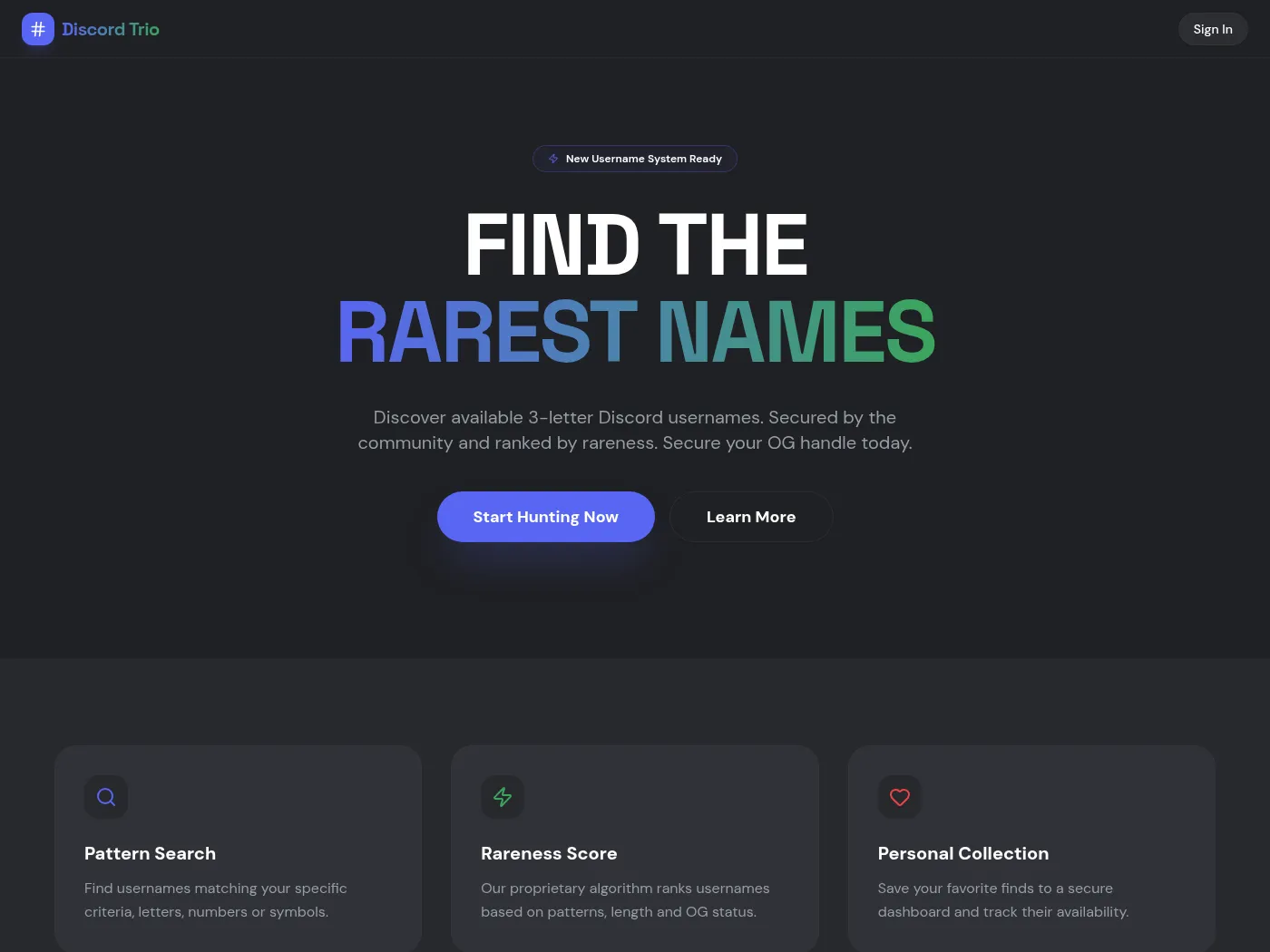 Discord Trio Finder